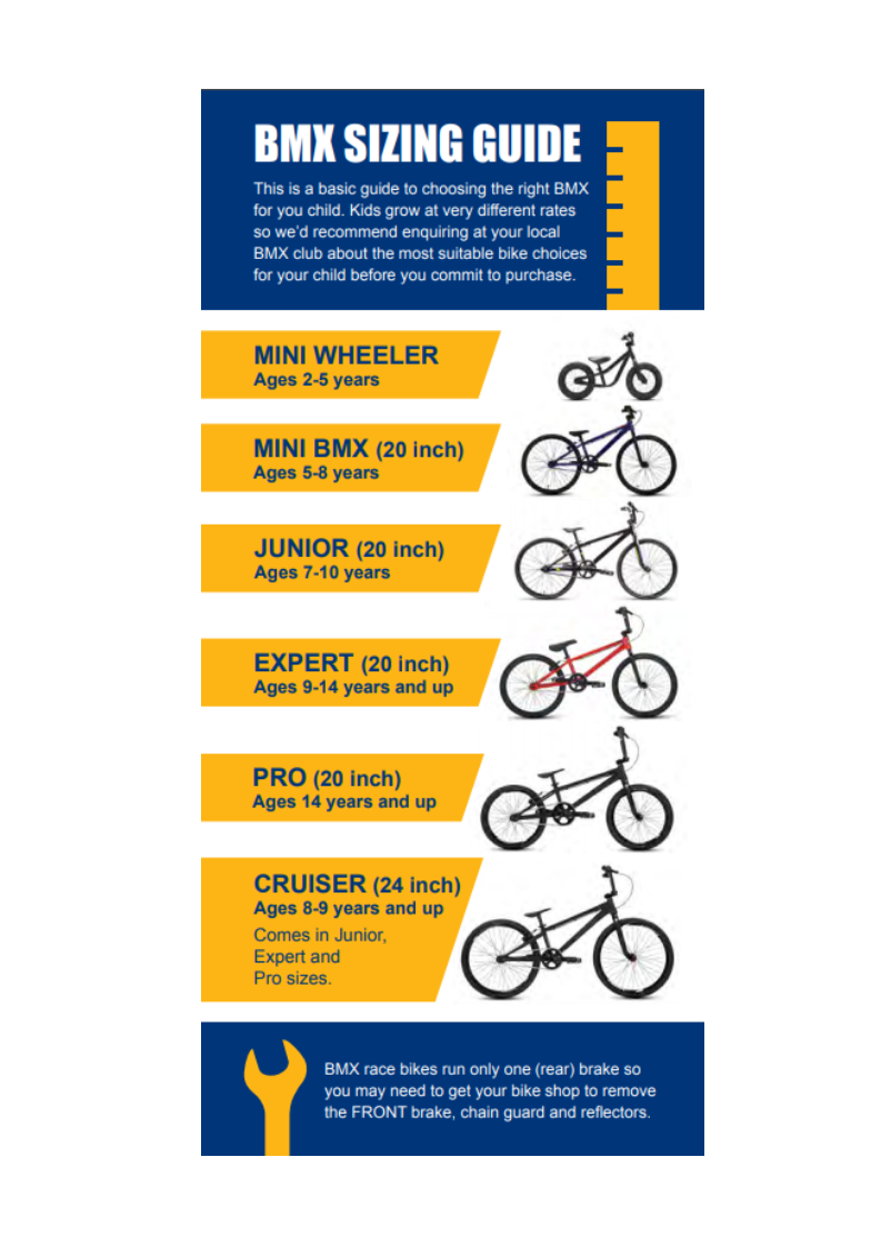 Bmx Race Bike Sizing Chart